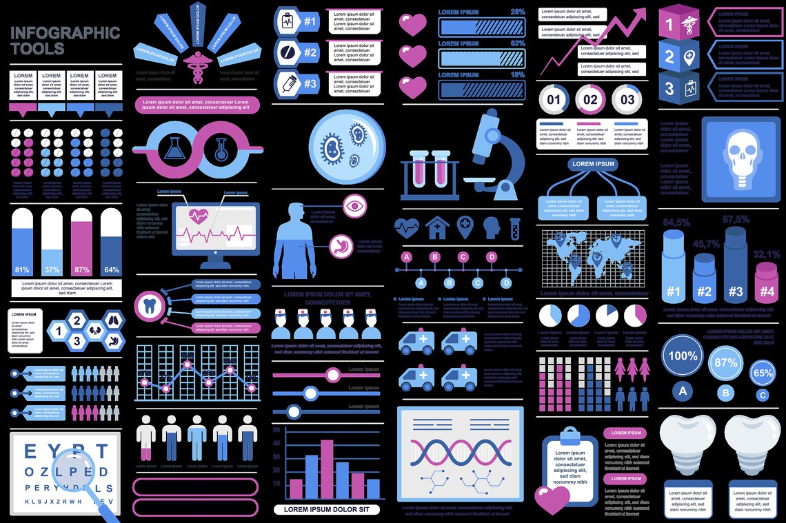 Medical Infographic Elements Data Visualization Vector Design Editable ...