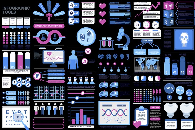 Medical Infographic Elements Data Visualization Vector Design Editable ...