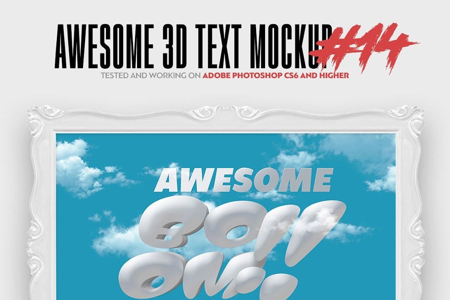 20 Impressive 3D Text Mockup Collection | Photoshop Editable | Fully ...