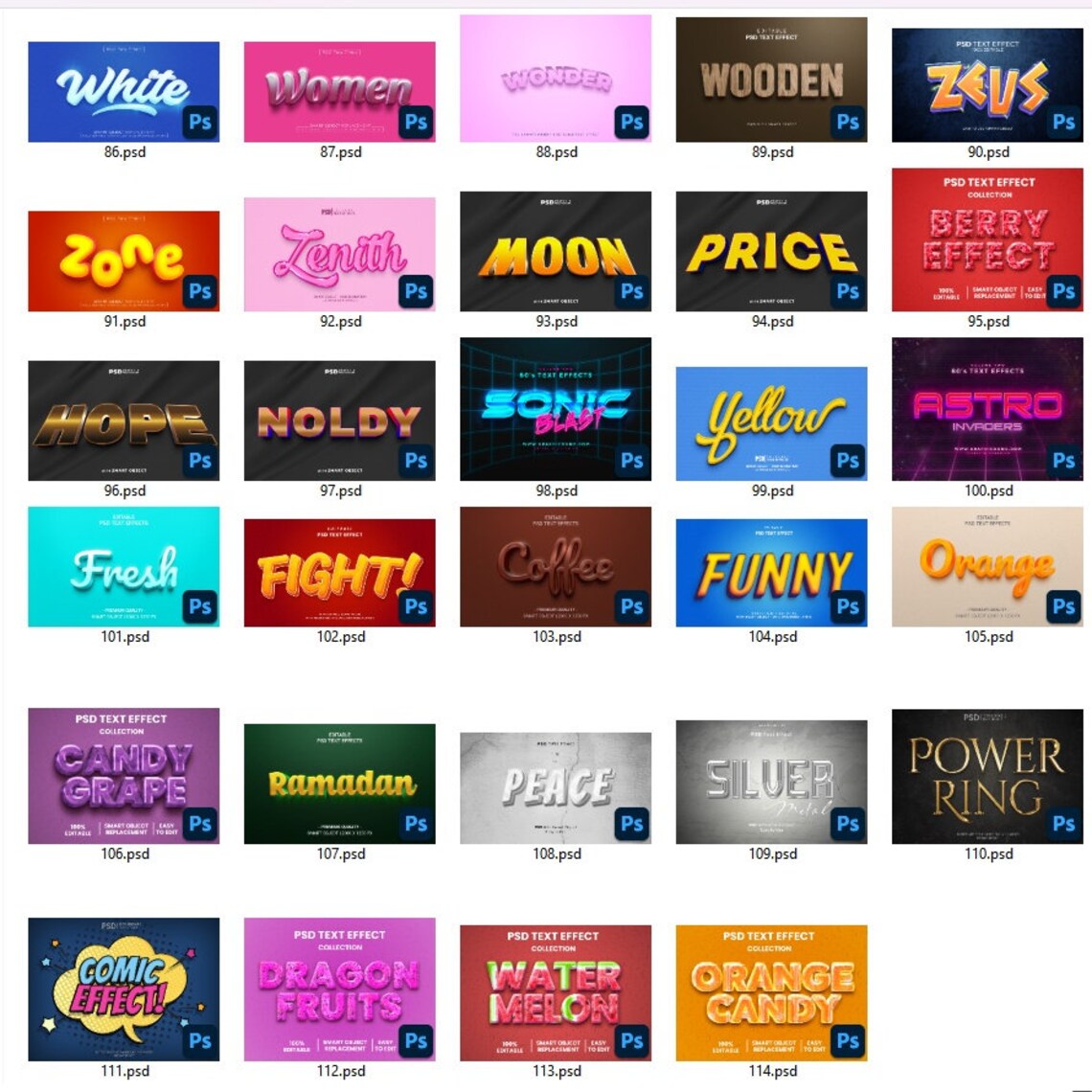 500+ 3D Text Effects Templates Photoshop Editable File PSD - Etsy