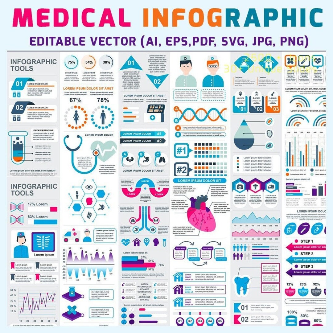 Medical Infographic Elements Data Visualization Vector Design Editable ...