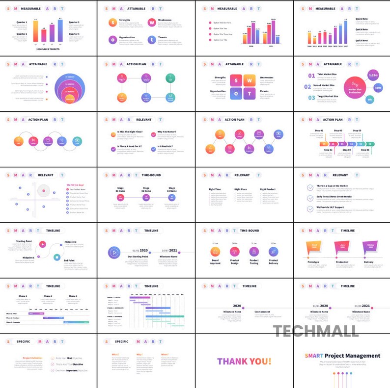 Project Management Powerpoint Presentation Template - Etsy