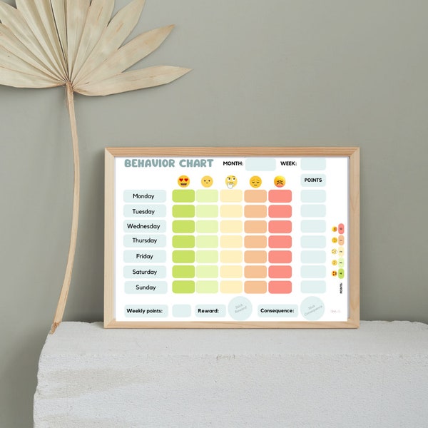 Behavior Chart - Etsy