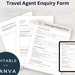 Customizable Three-page Travel Enquiry Form | Editable in Canva Instant ...