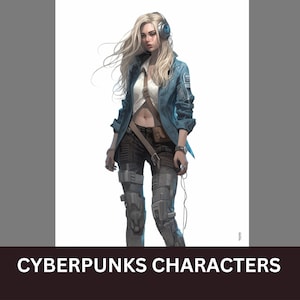 Cyberpunk Characters Bundle: 24 Cyber Punk Character Graphics - Digital ...