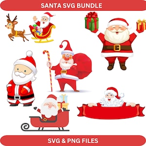 Santa SVG and PNG Files - Create Adorable Holiday Designs With This ...