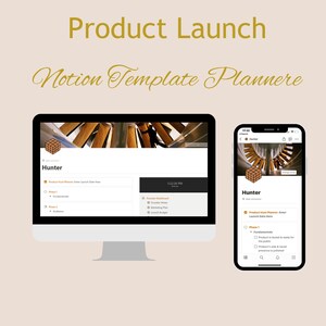 Product Launch Notion Template Planner, Small Business Plan, Marketing Planner, Notion Dashboard ...