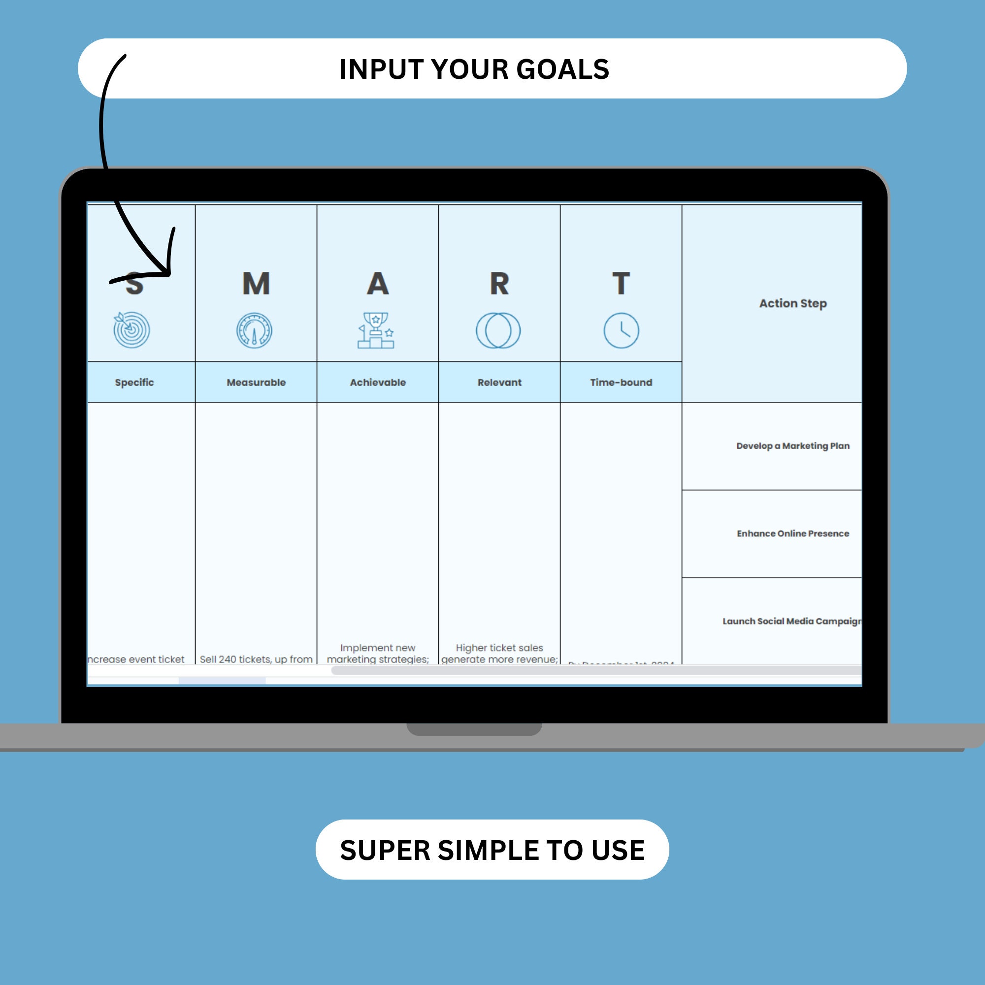 Smart Goals Example Template Productivity & Self Development Business ...