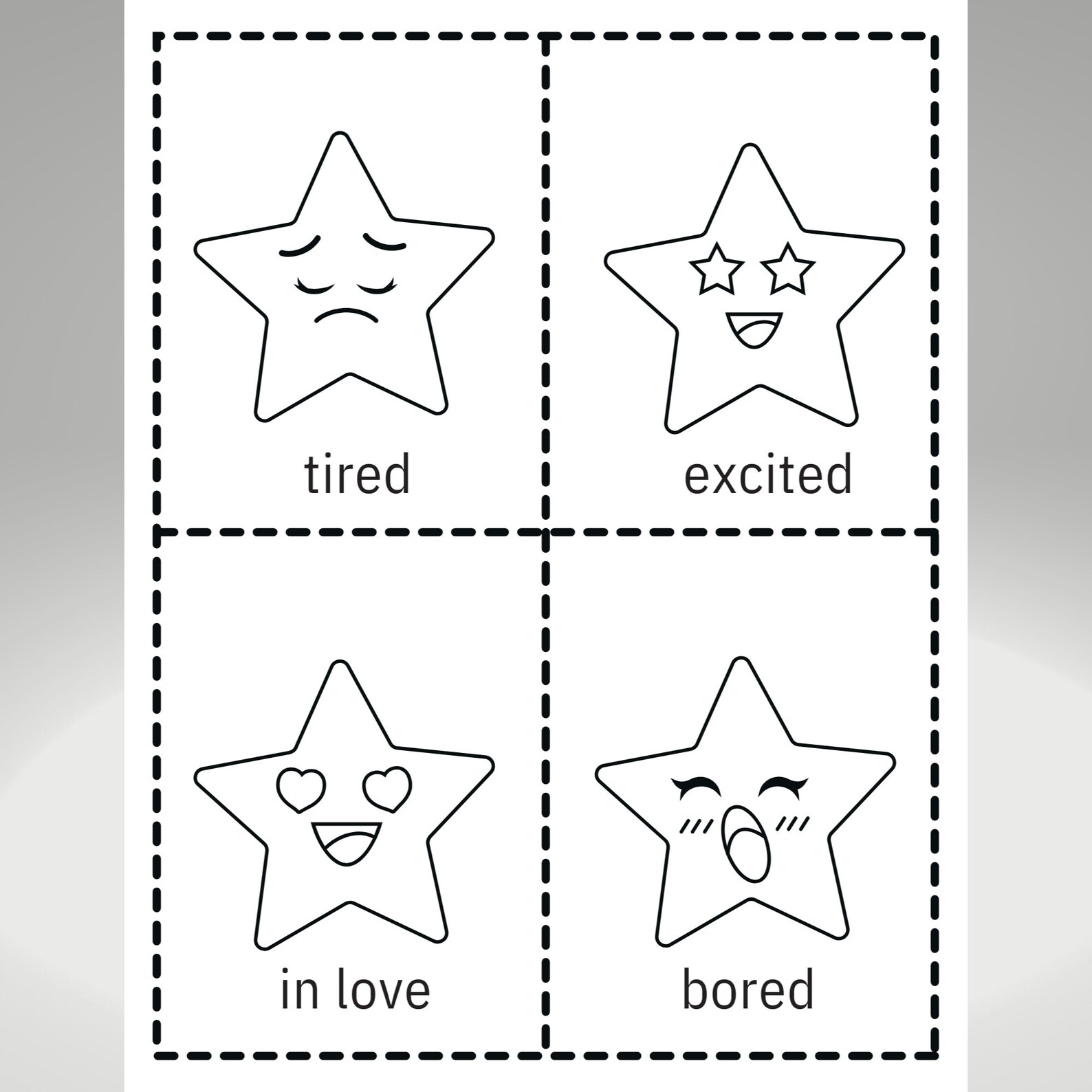 Childrens Emotions Coloring Activity Book, Printable Digital Download ...