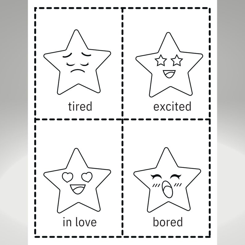 Childrens Emotions Coloring Activity Book, Printable Digital Download ...
