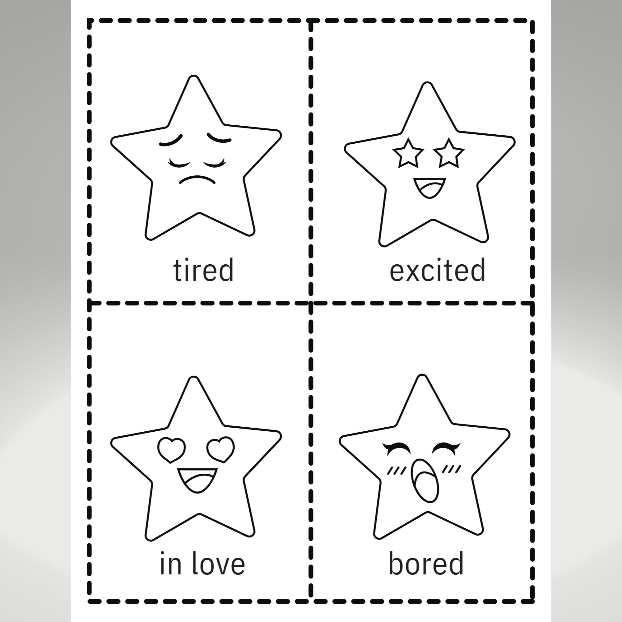 Childrens Emotions Coloring Activity Book, Printable Digital Download ...