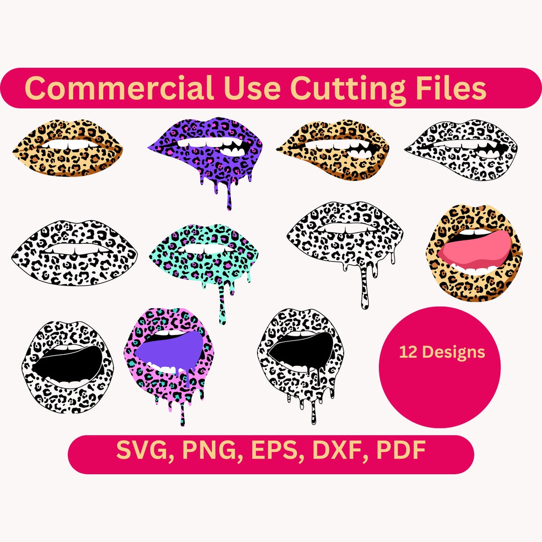 Dripping Lips Svg, Leopard Lips Svg, Sexy Lips Svg, Kiss Png, Lips ...