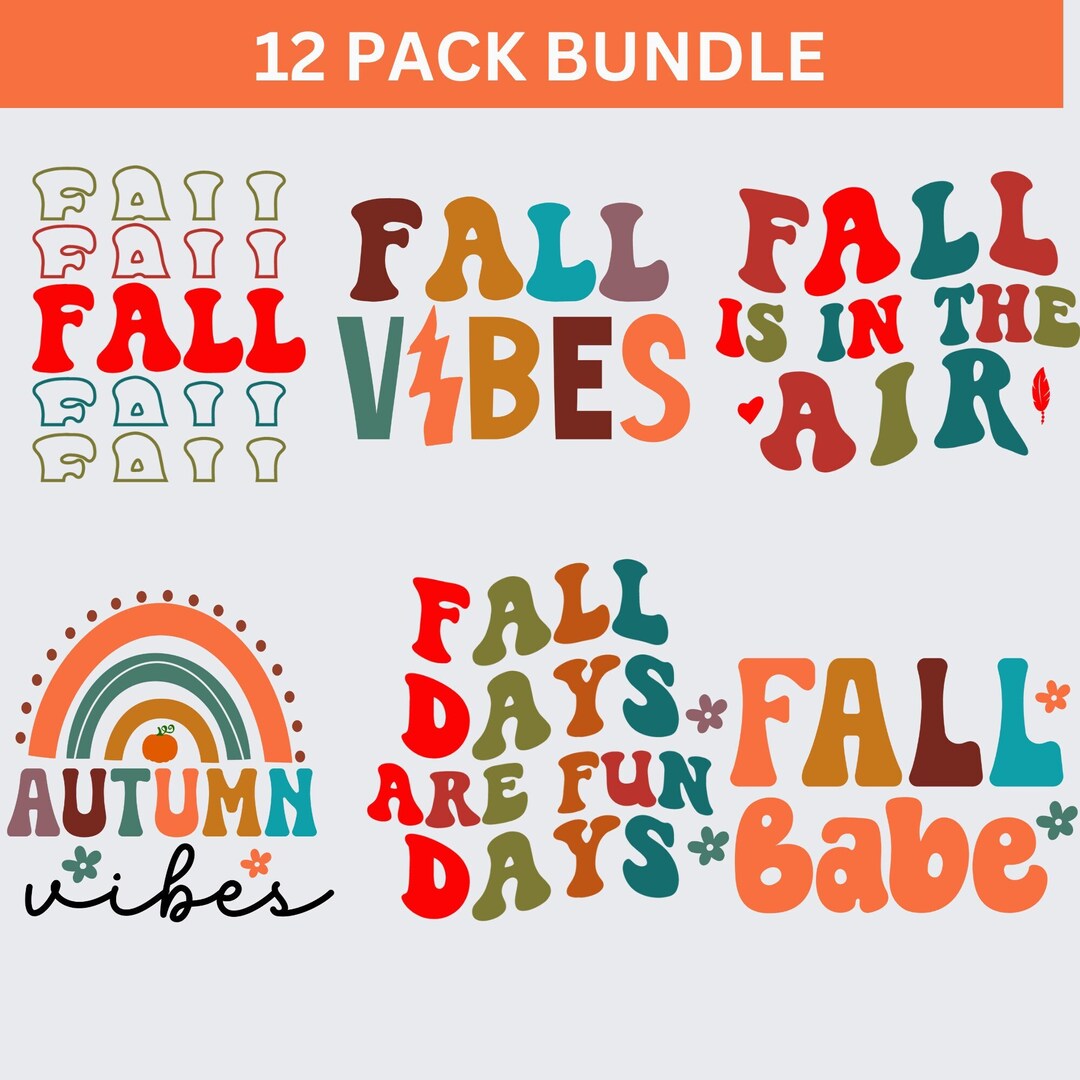 Retro Fall/autumn SVG Bundle - Perfect for Cricut, Fall Designs, and ...