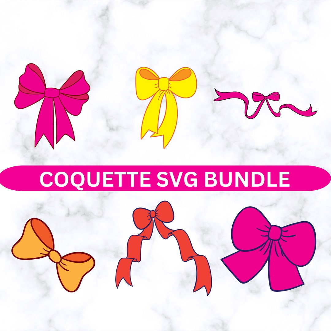 Coquette SVG Bundle Pink Bow PNG Coquette Aesthetic Girly Instant ...
