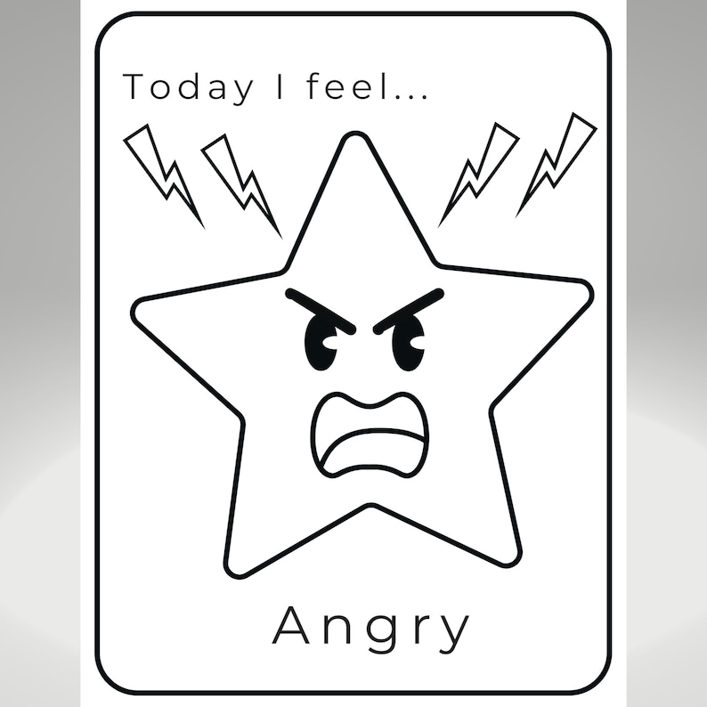 Childrens Emotions Coloring Activity Book, Printable Digital Download ...