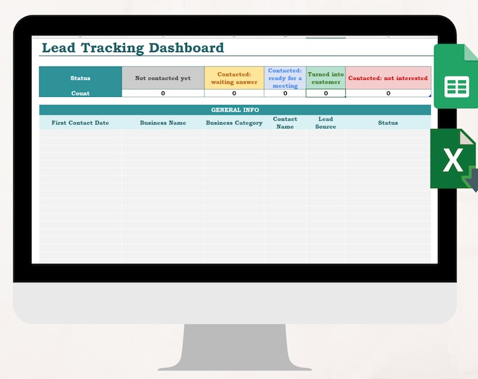 CRM Excel Template | Client Tracker Spreadsheet | Customer Relationship Management Database ...