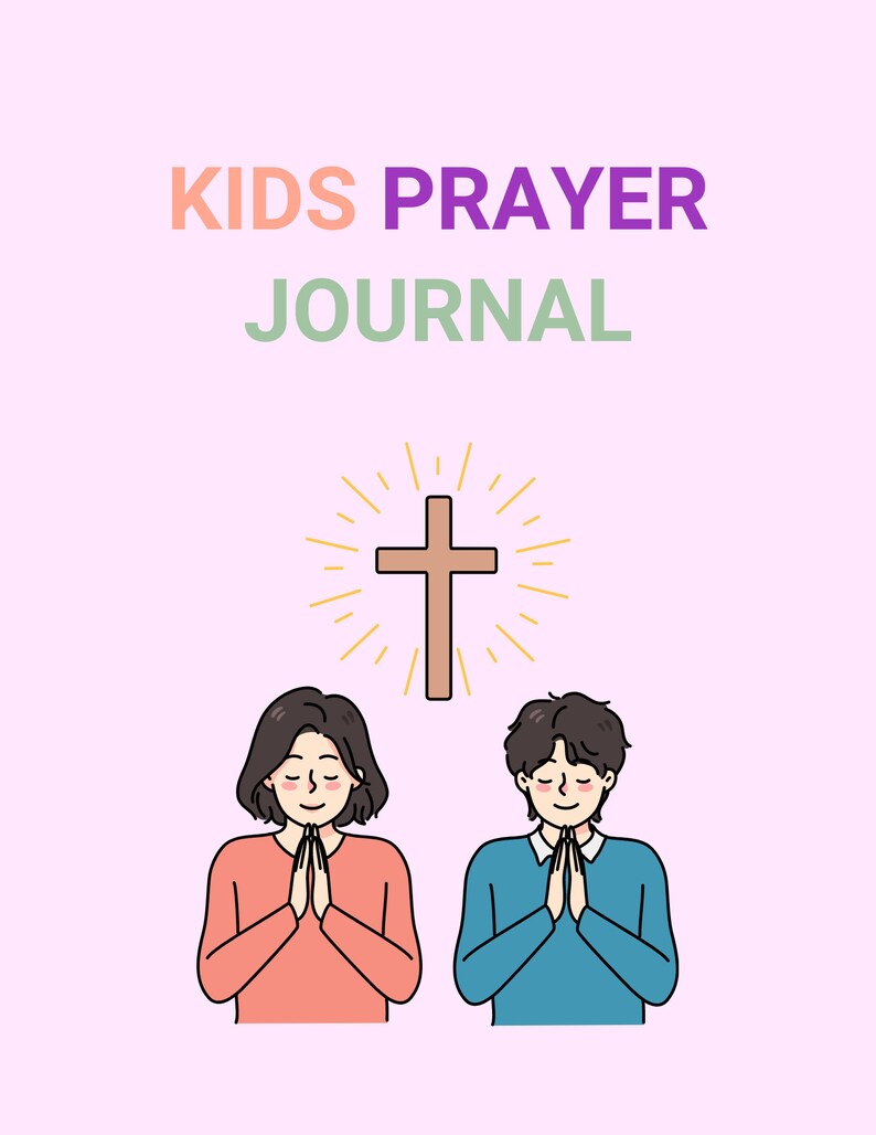 Printable Kids Prayer Journal, Instant Download, Christianity, Catholic ...
