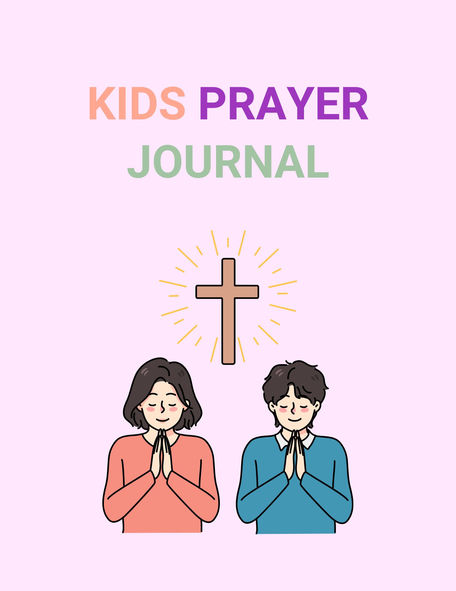 Printable Kids Prayer Journal, Instant Download, Christianity, Catholic ...