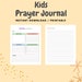 Printable Kids Prayer Journal, Instant Download, Christianity, Catholic ...