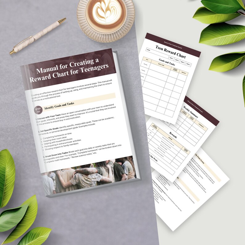 Editable Teen Reward Chart Canva Template, Chore Checklist, How to ...