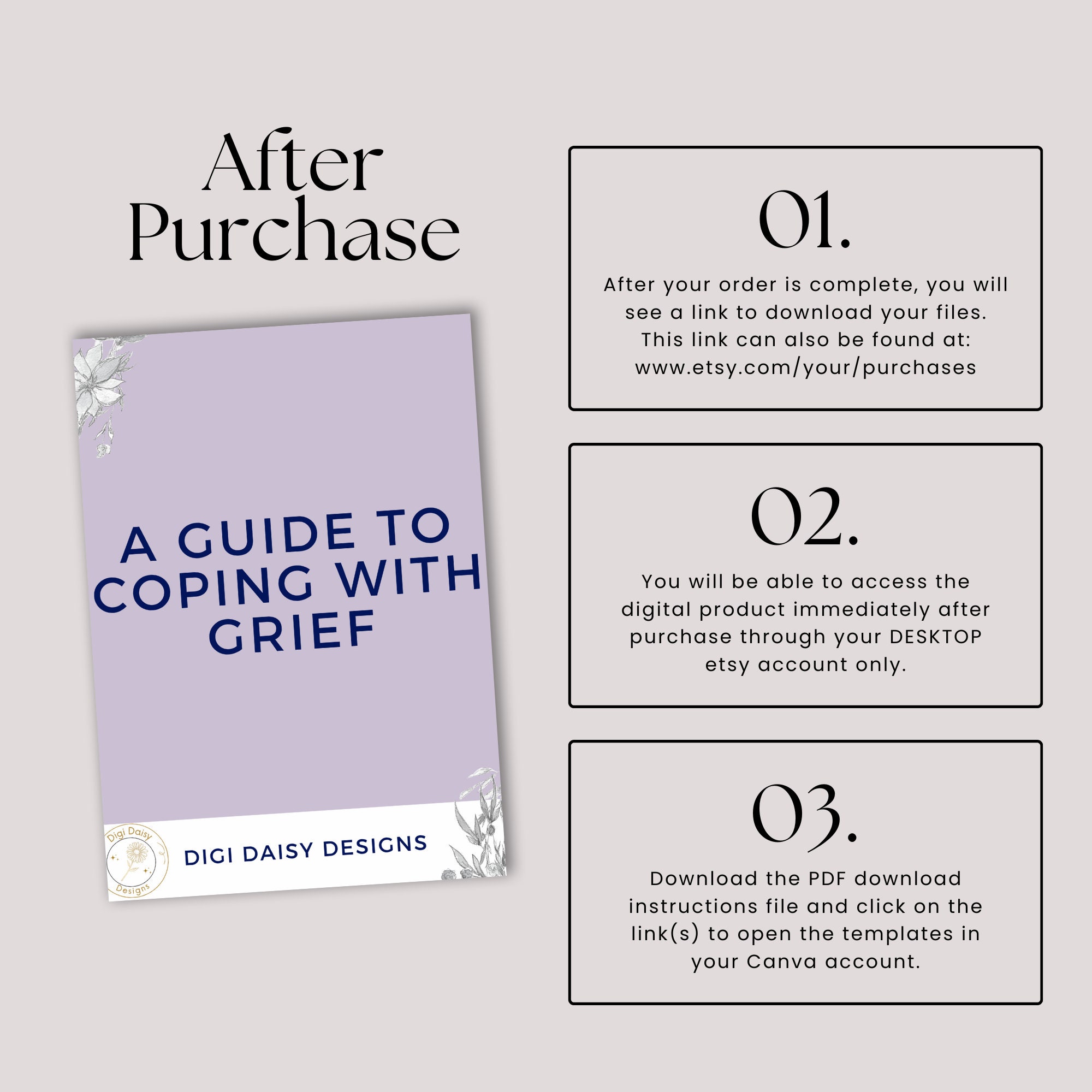 A Guide to Coping With Grief & Loss, Grief Therapy Gift, Grief Therapy ...