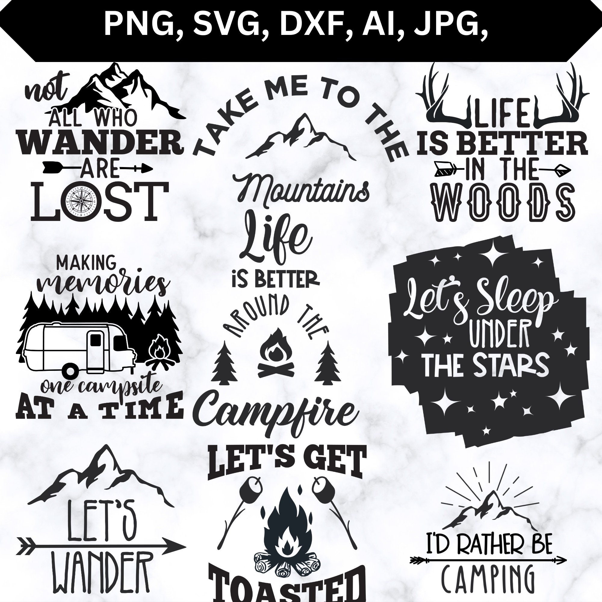 Camping SVG Ultimate Camping SVG Bundle Perfect for Cricut - Etsy