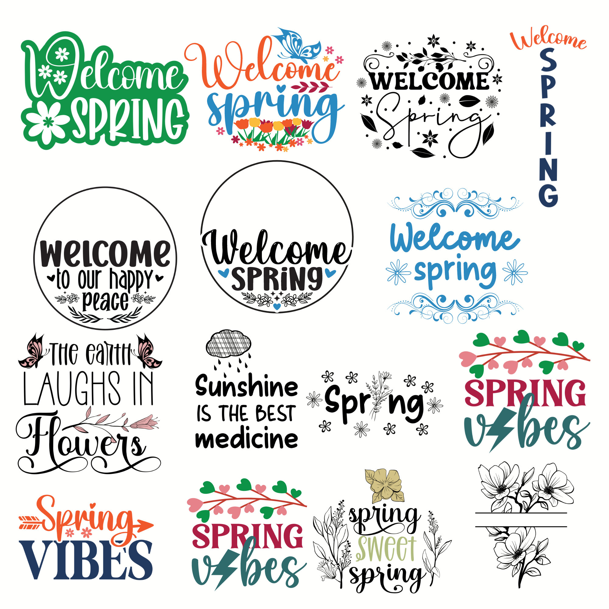 Spring SVG Bundle, Fresh Flowers PNG, Hello Spring SVG, Spring Gnomes ...