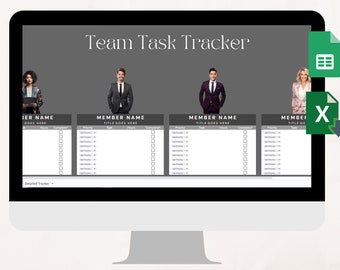 Task Tracker Google Sheets Template, Team Project Management, Task to Do List - Etsy