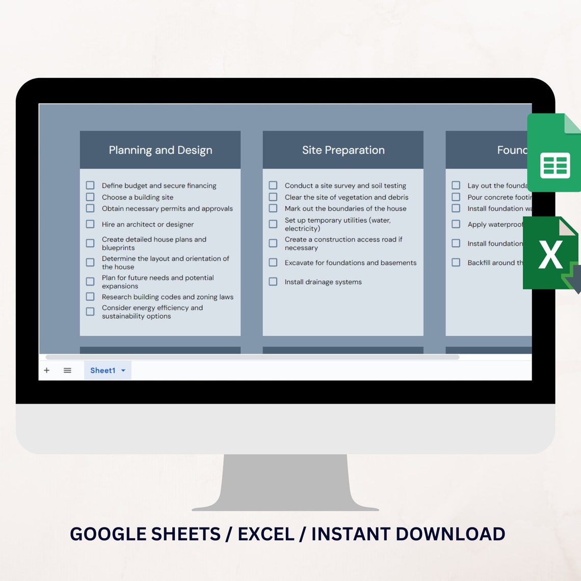 Construction Schedule Google Template Planner, Construction Project ...