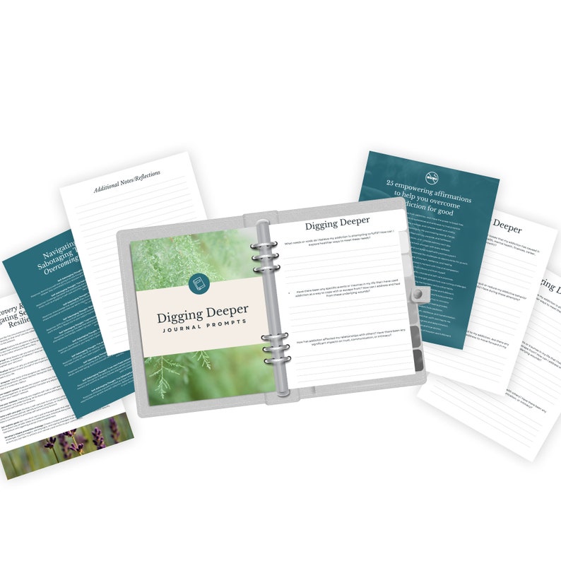 A Complete Addiction Recovery Journal, Edit in Canva, Lead Magnet for ...