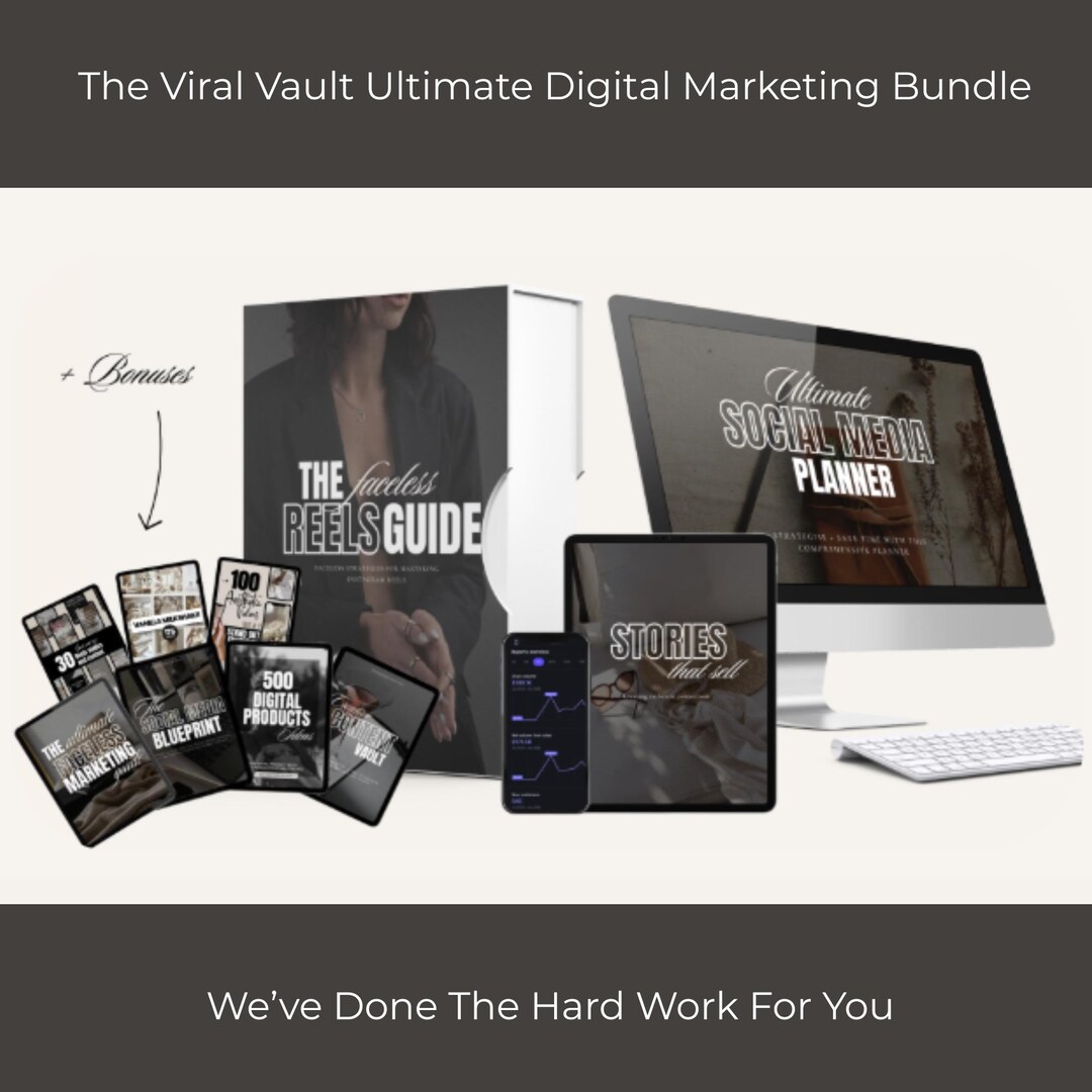 The Viral Vault™ Digital Marketing Bundle | Faceless Social Media ...