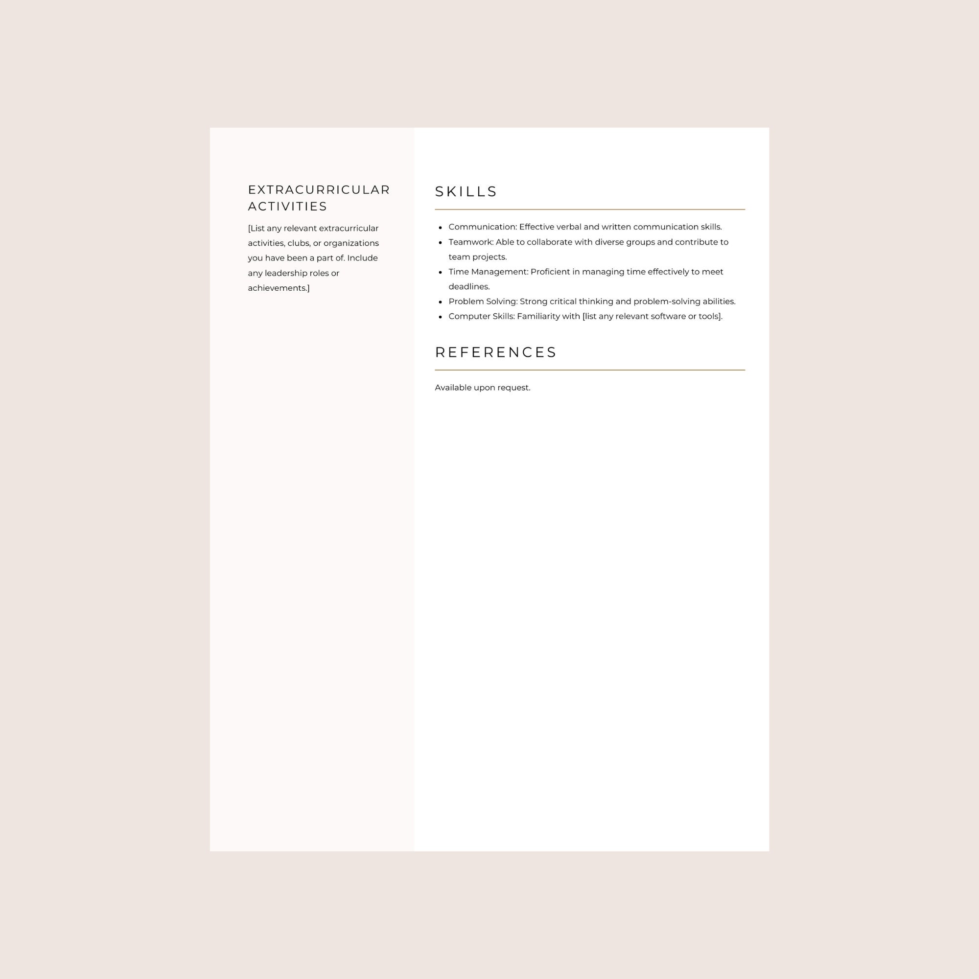 Resume Template for High School Students Easy to Edit in Canva, Instant ...
