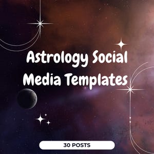 Astrology Social Media Templates Edit in Canva Instant Digital Download ...