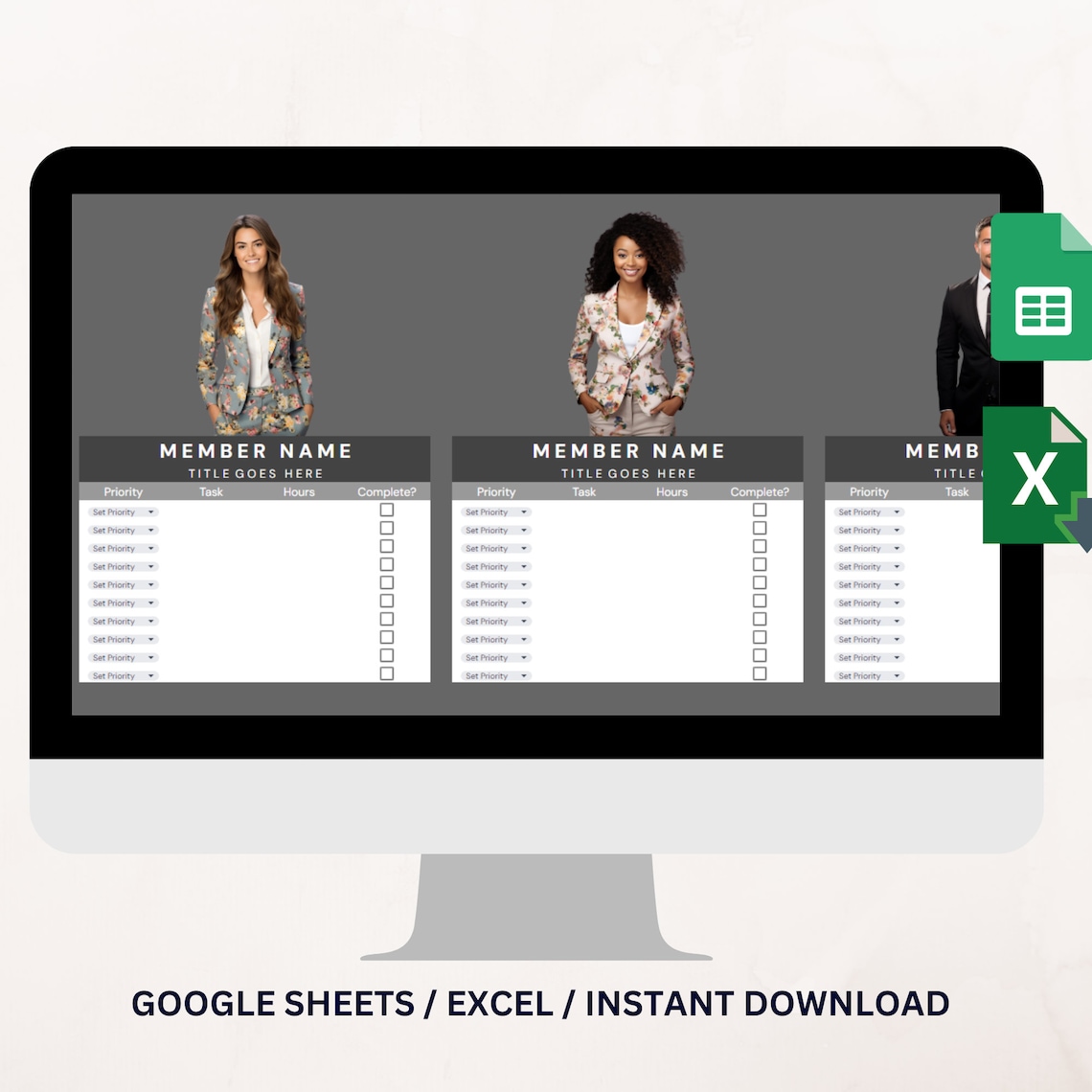 Task Management Google Sheet Team Task Tracker Spreadsheet Template ...