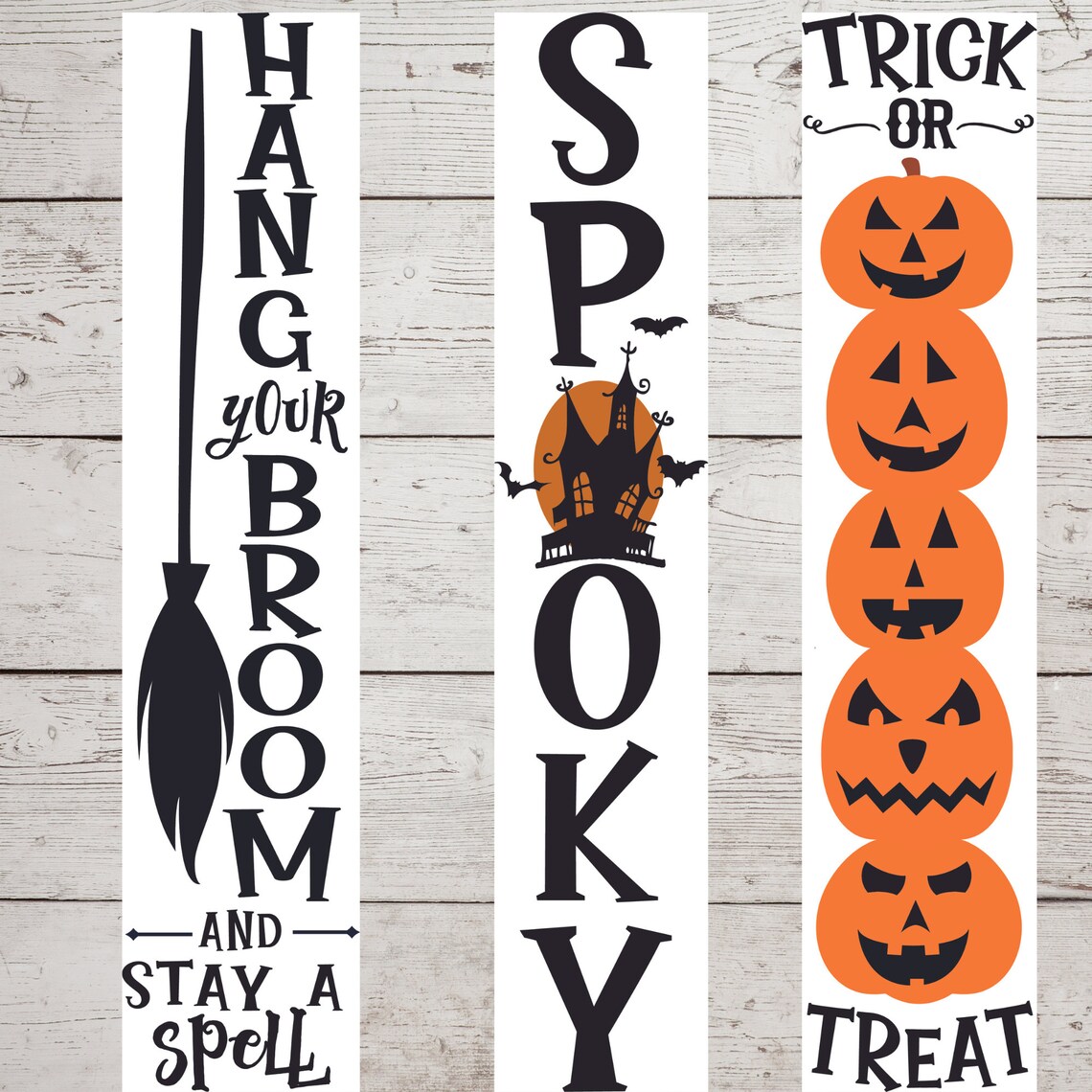 Thanksgiving Fall Porch Sign Bundle, Halloween Porch Sign, Hello Autumn ...