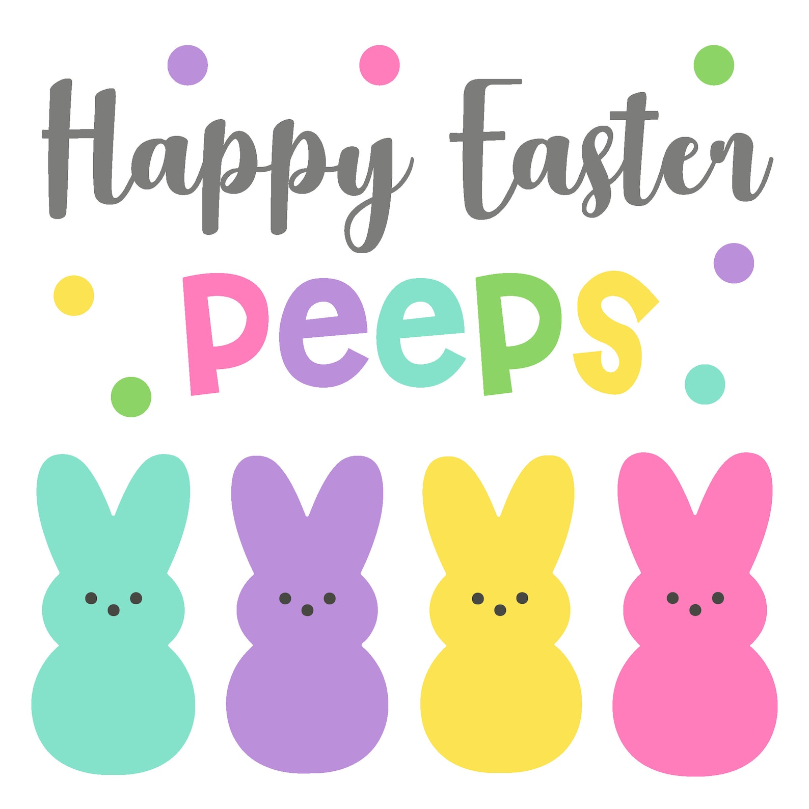 Cute Easter Peeps SVG Bundle, Easter Sublimination, Easter PNG, Easter ...