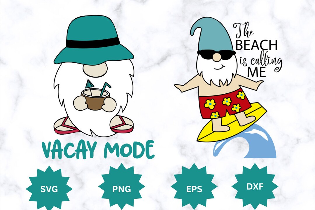 Summer Gnome SVG, Summer Vacation Sublimination, Summer Gnome PNG ...