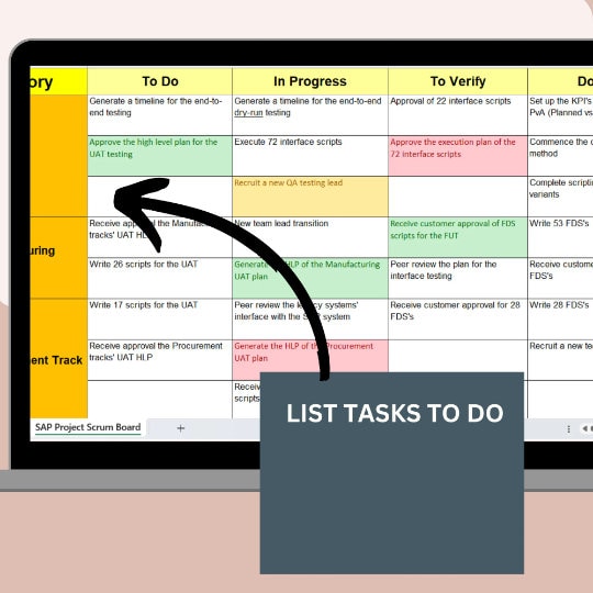 Scrum Board Excel Example Google Spreadsheet Excel File, to Do List ...