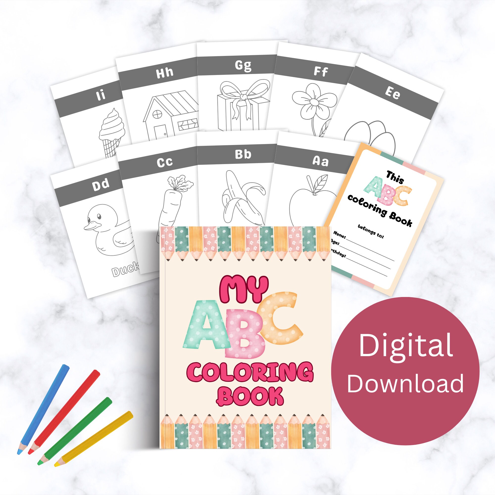 Printable Pre-school Alphabet Simple Coloring Pages, Kindergarten ...