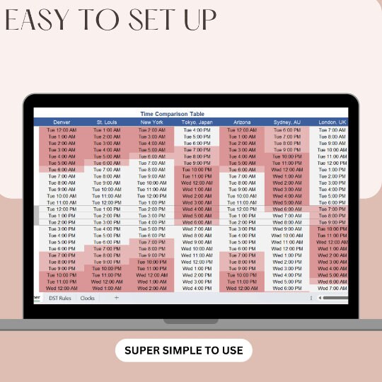 World Meeting Planner & Time Zone Converter Google Spreadsheet Office ...