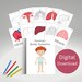 Printable Human Anatomy Coloring Workbook for Kids, Instant Digital ...