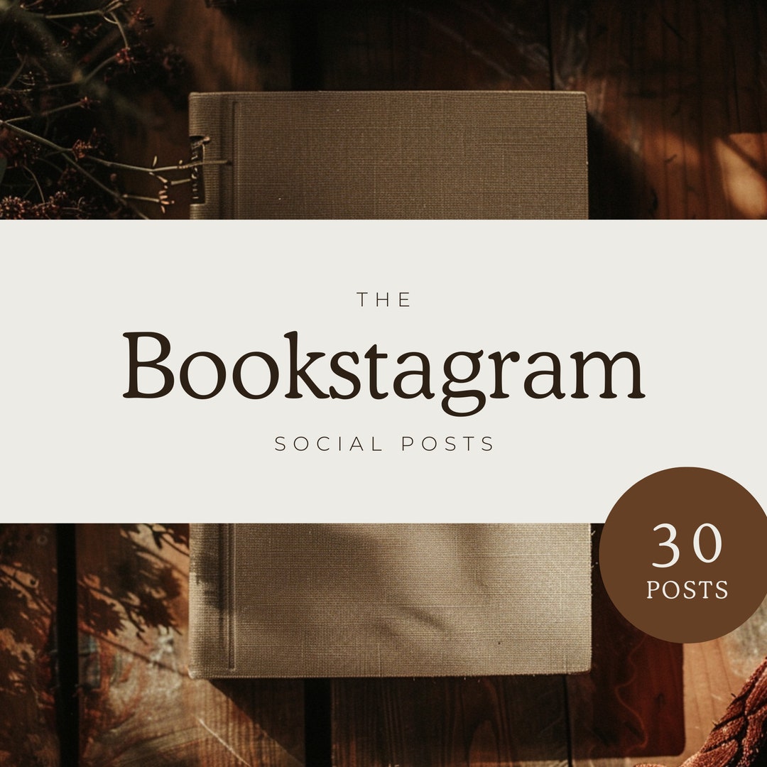 Bookstagram Editable Canva Social Media Templates, Minimalist Book ...