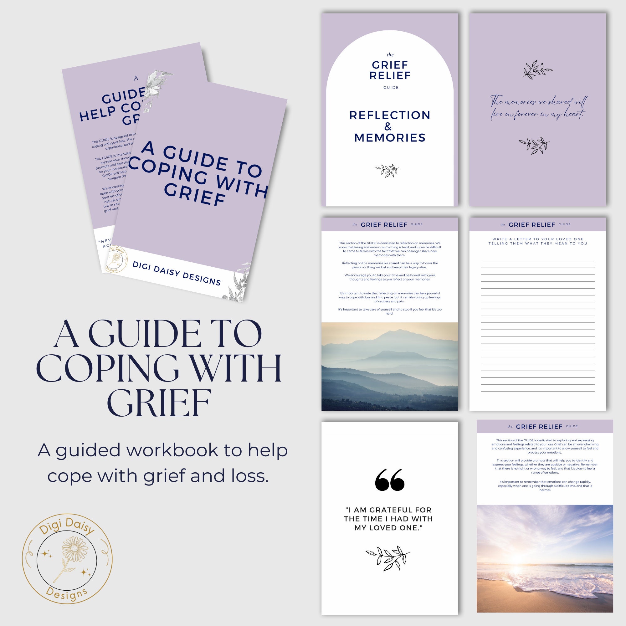 A Guide to Coping With Grief & Loss, Grief Therapy Gift, Grief Therapy ...