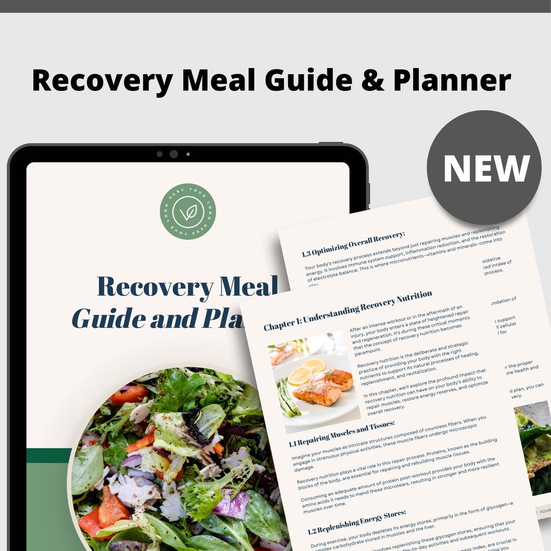 Recovery Meal Guide and Planner, Customizable, Edit in Canva, Nutrition ...