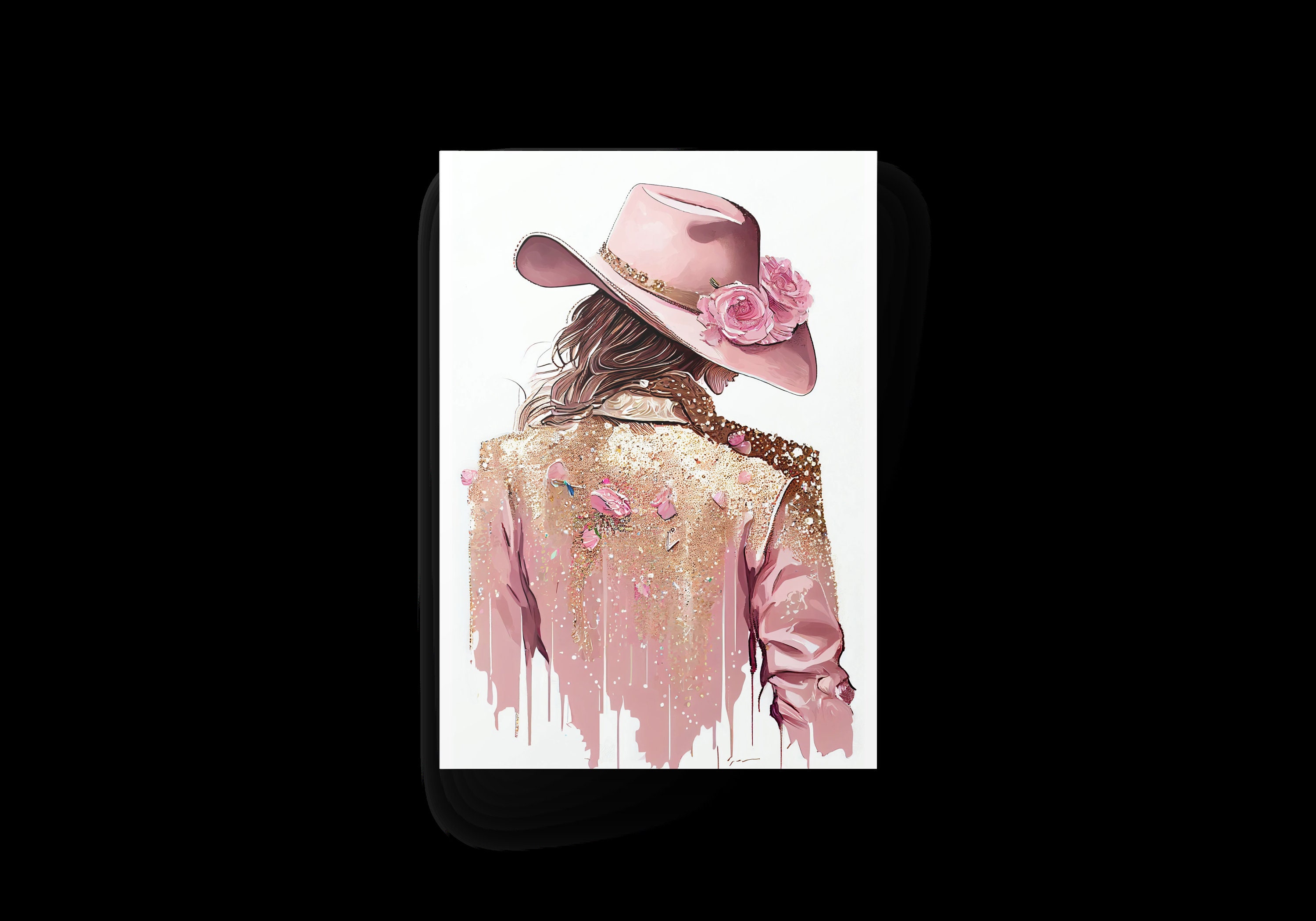 Gold and Pink Cowgirl Printable Poster, Girly Dorm Room Wall Art ...
