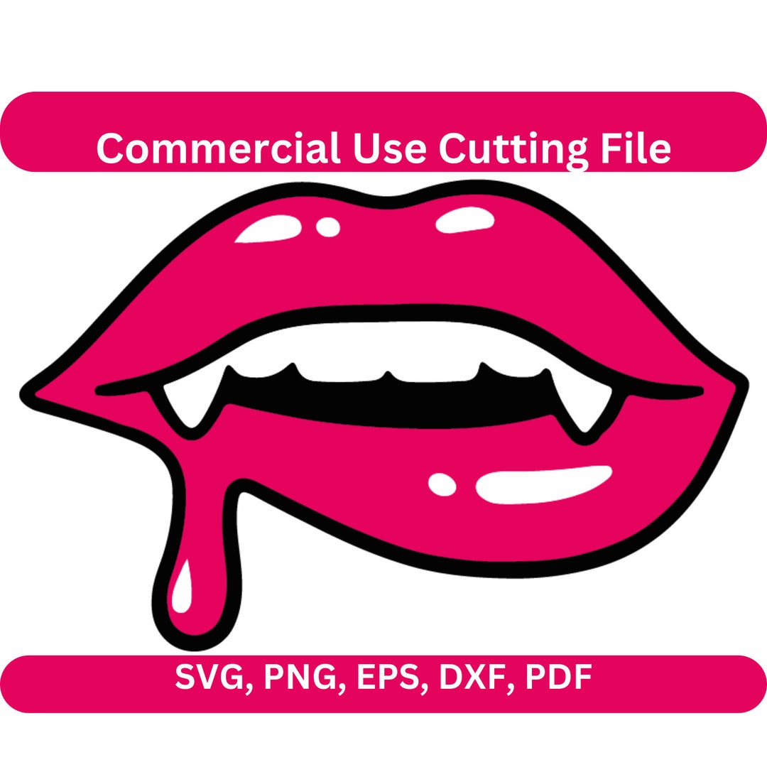Dripping Lips Svg Lips Print Svg Drip Svg Cricut and Silhouette Red ...