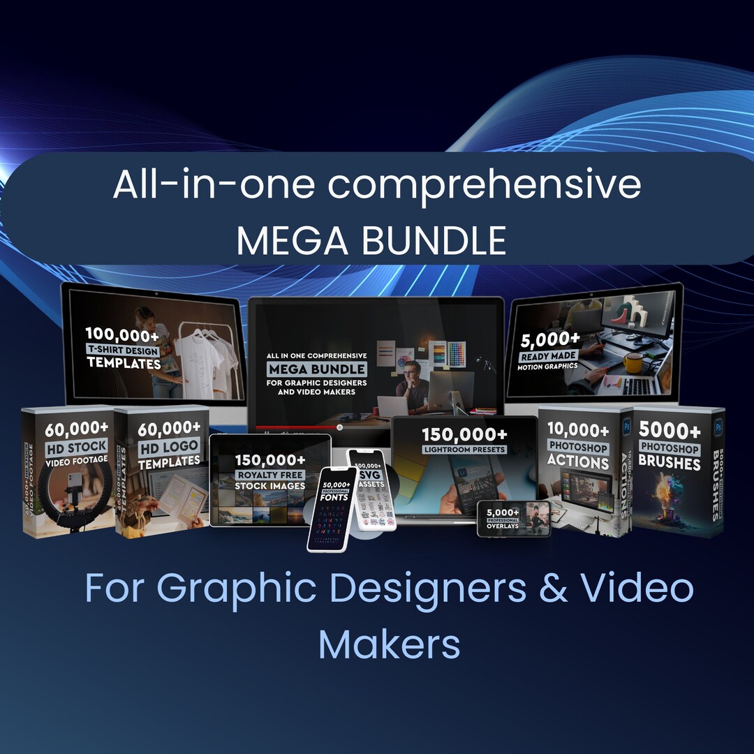 Graphic Designers & Vtuber Assets, All in One Bundle for Videographers ...
