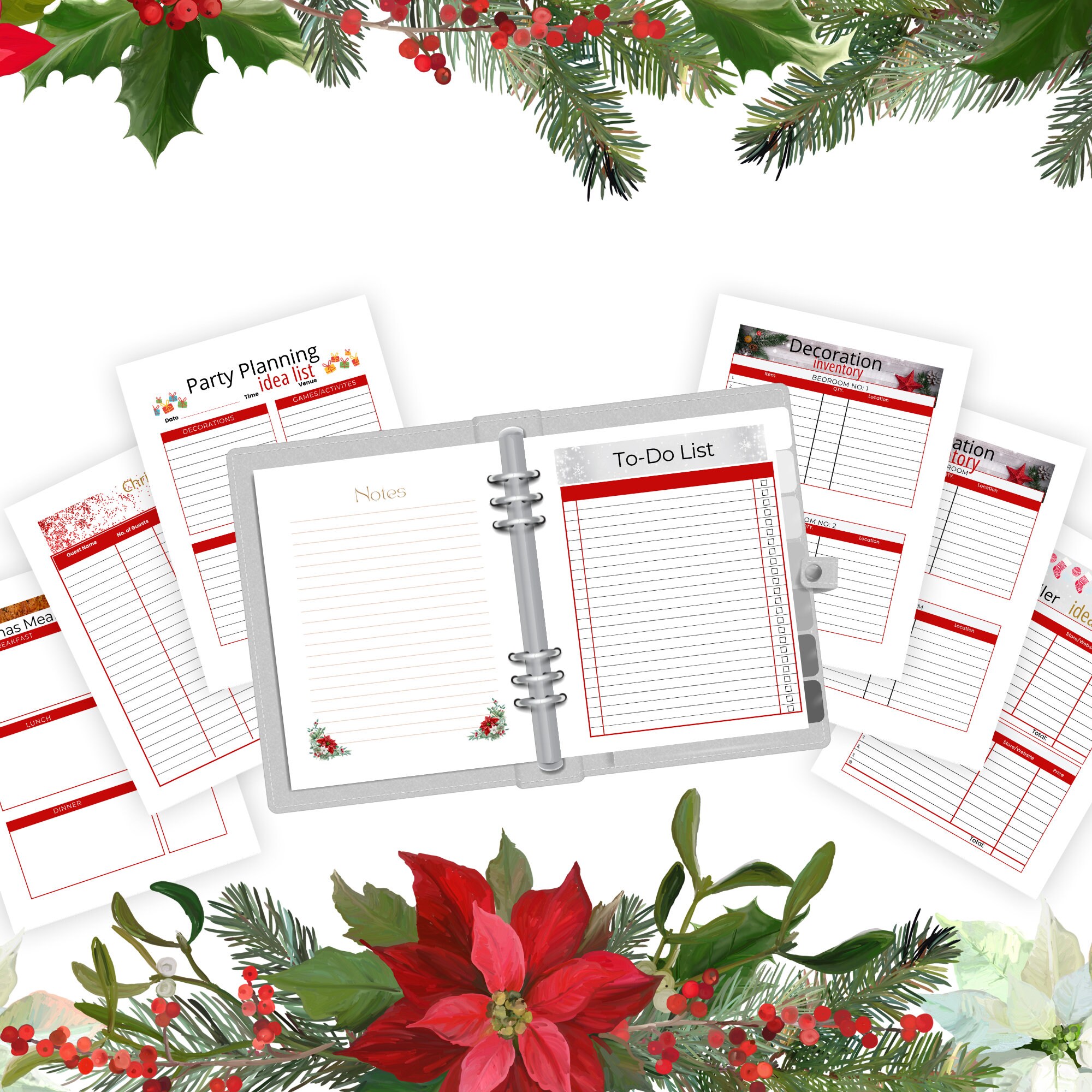 Christmas Printable Planner: Plan, Organize, and Stay on Top of Your ...