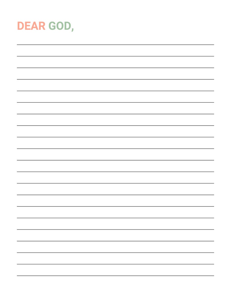 Printable Kids Prayer Journal, Instant Download, Christianity, Catholic ...