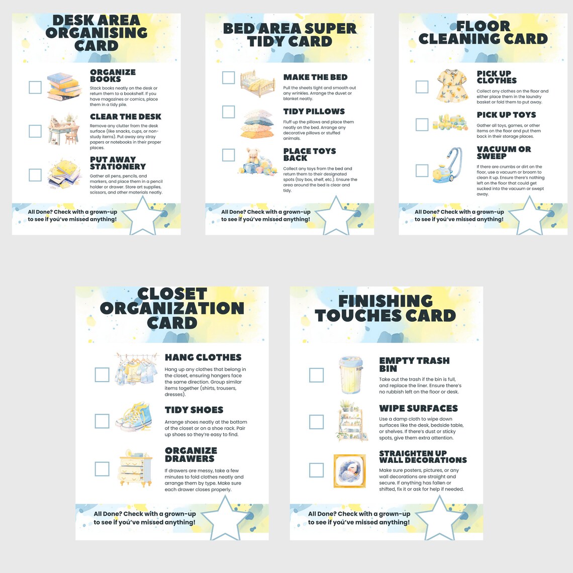 Editable Kids Room Cleaning Chore Checklist, Edit in Canva Then Print ...